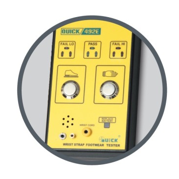 Estación de prueba de pulsera y taloneras ESD