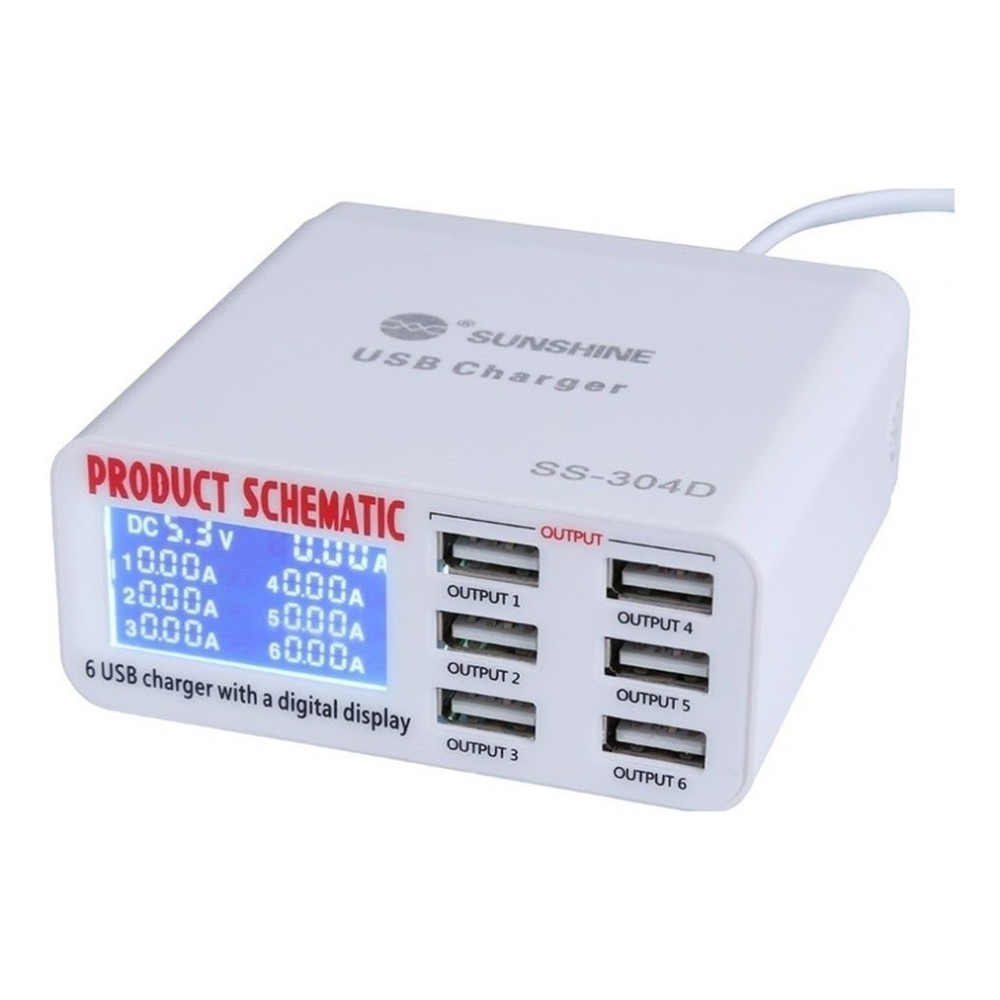 Multi-cargador Inteligente de 6 puertos USB SS-304D
