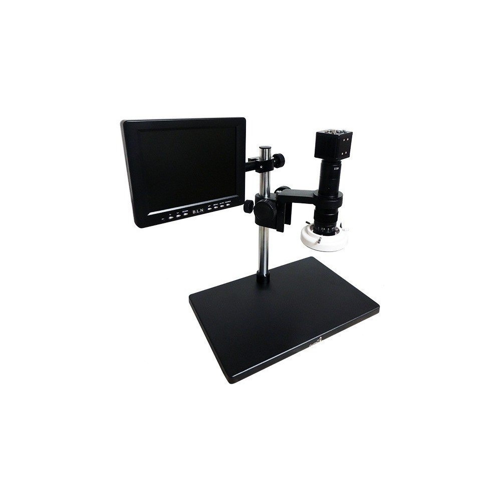 Microscopio Digital 2MP con pantalla ' lampara y base metálica grande