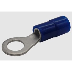 Terminal tipo ojillo 7/16", calibre 14 - 16, con aislante azul